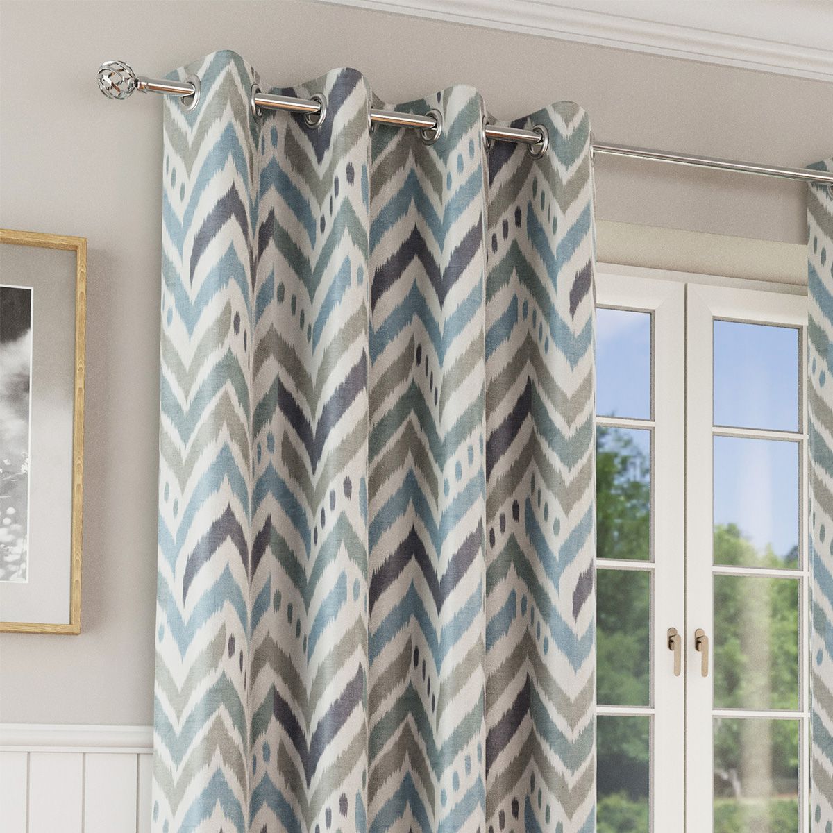 Chevron Eyelet Teal-CU