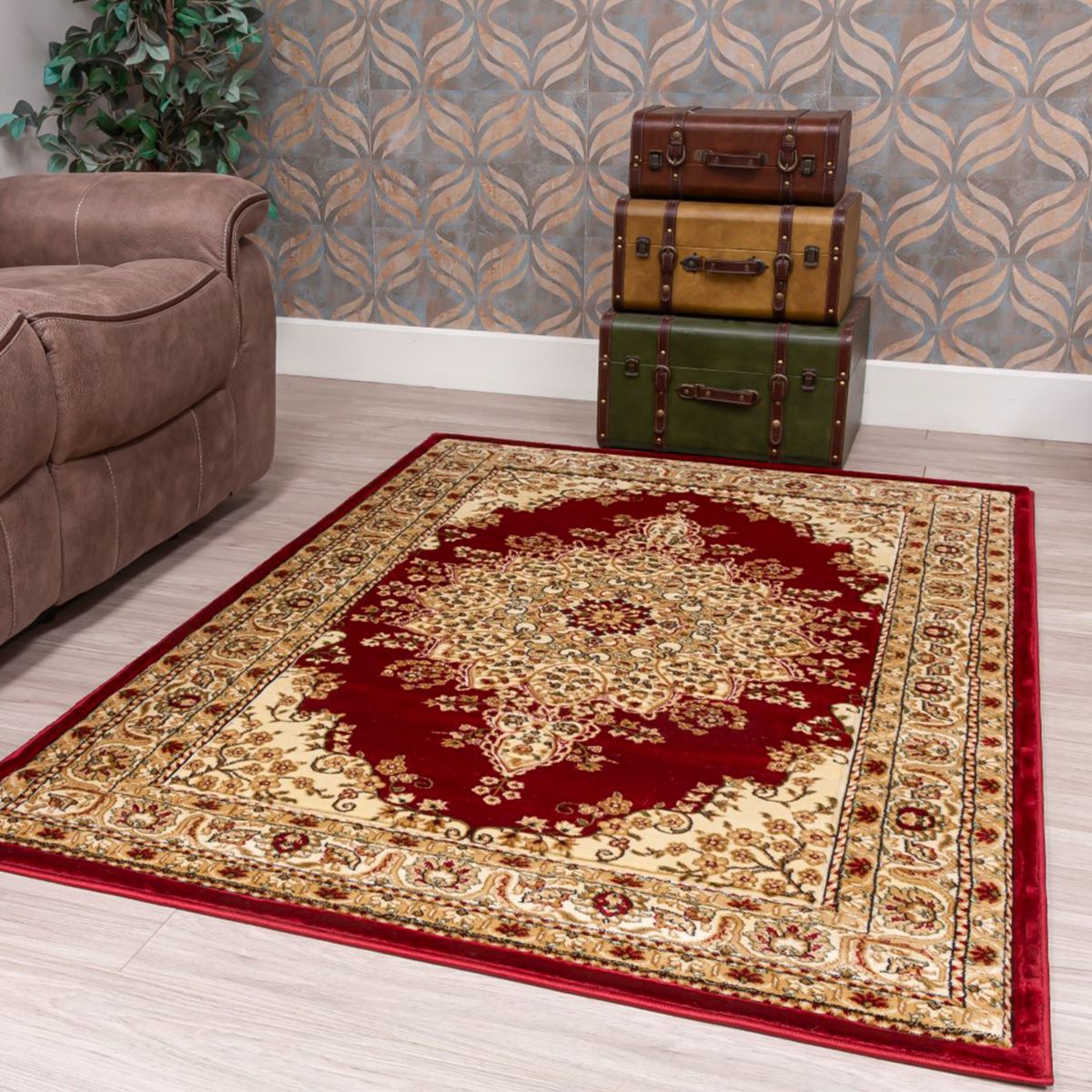 Classique Medallion Red Rug
