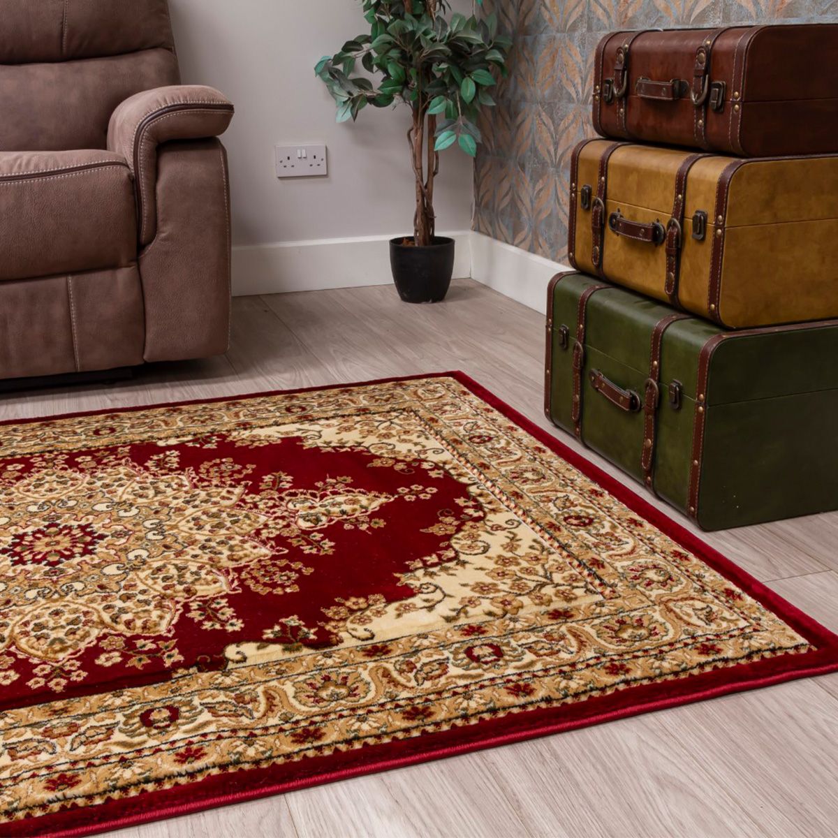 Classique Medallion Red Rug
