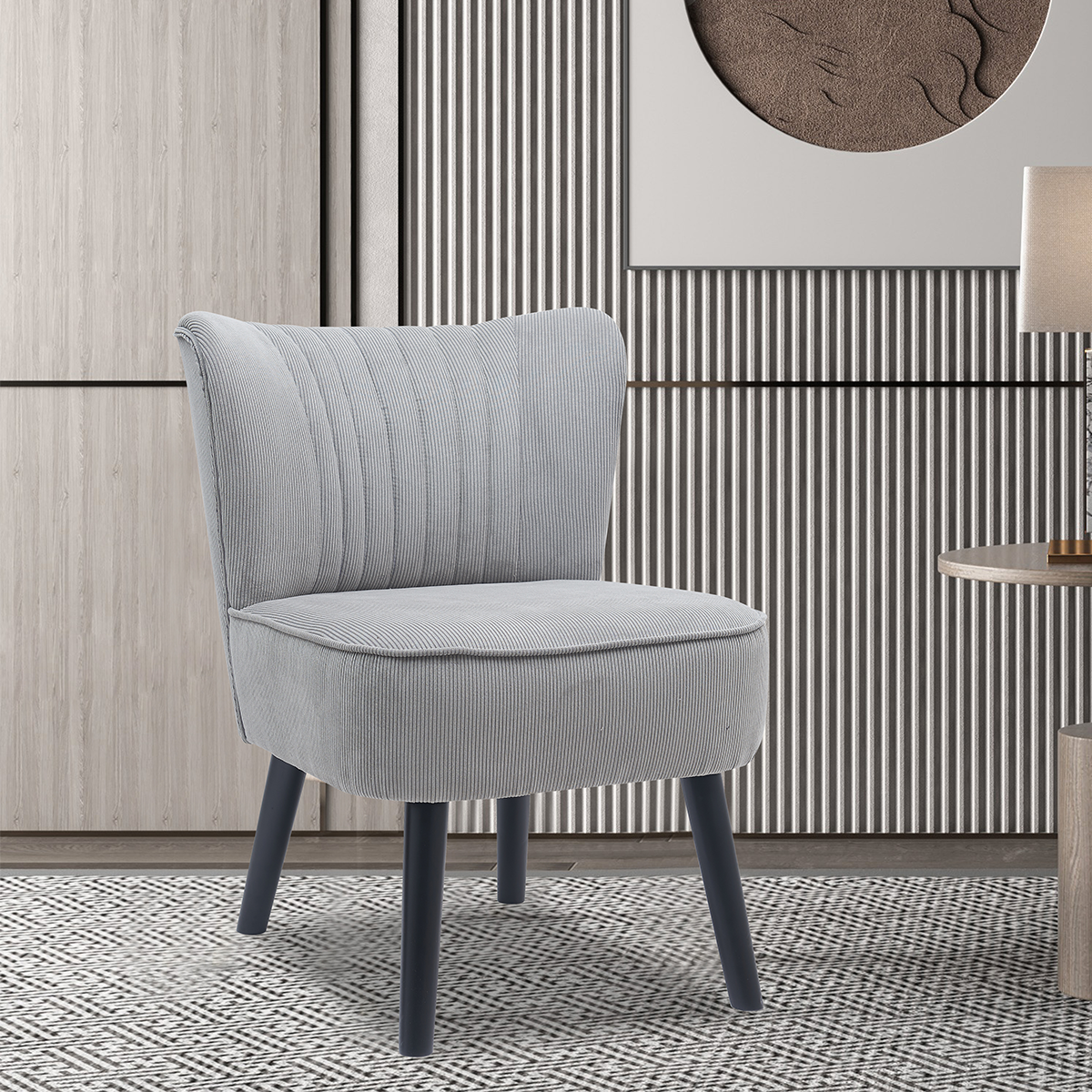Grey cord chair store