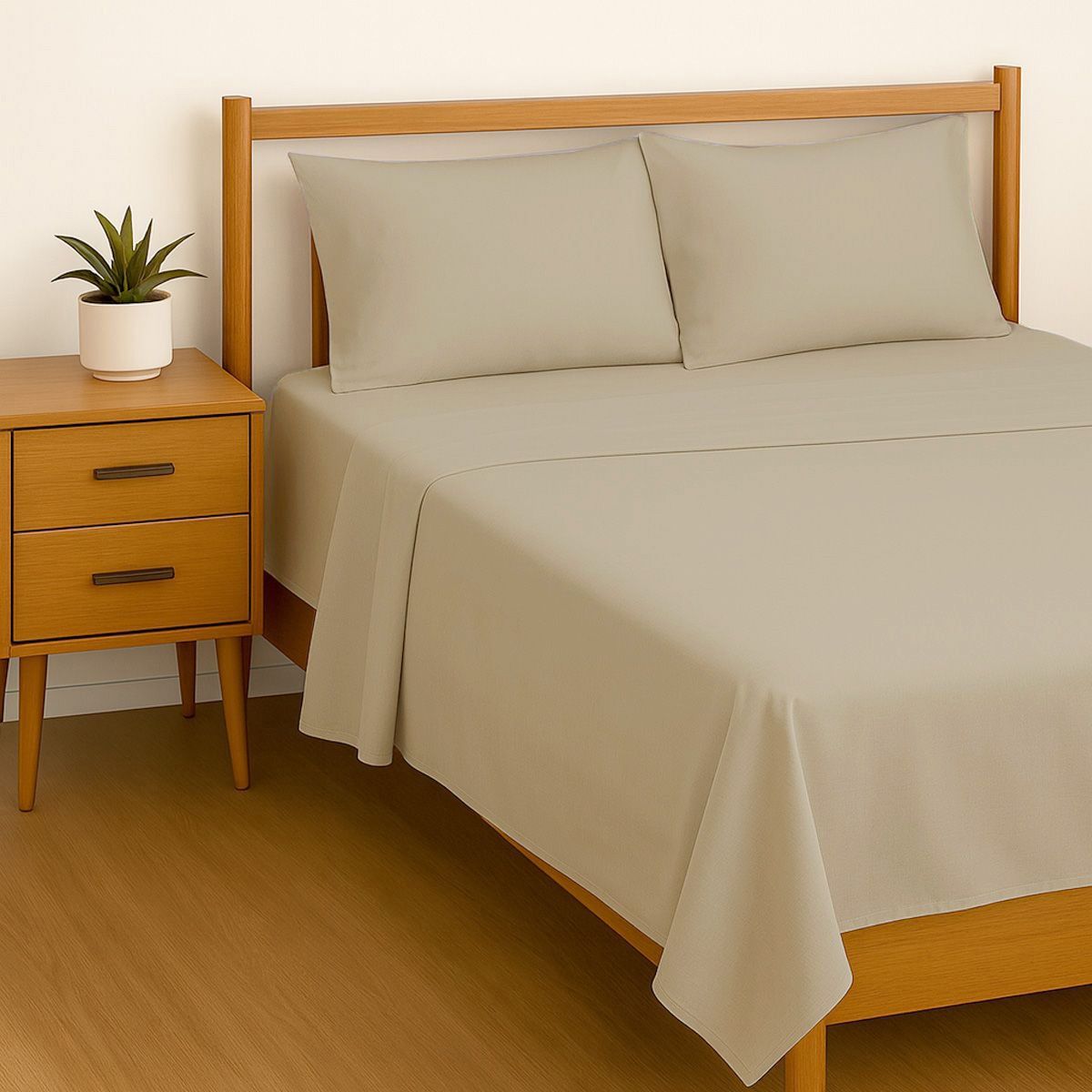 Percale Grey Cotton Mix Flat Sheet Range