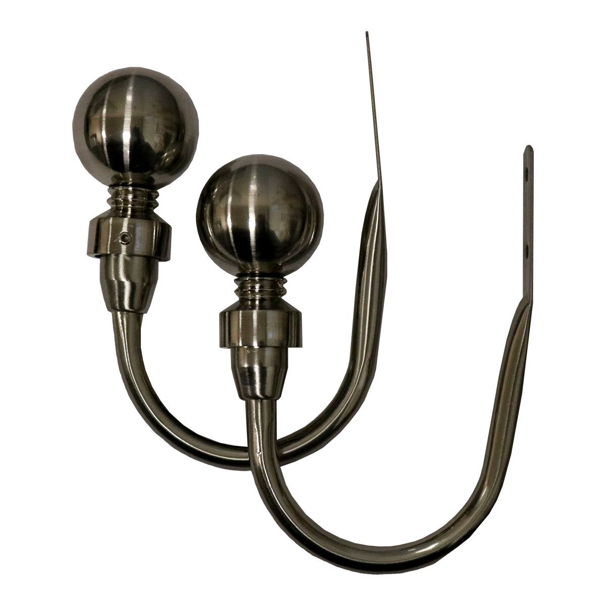 16/19mm Ball Gun Metal Hold Back Pair