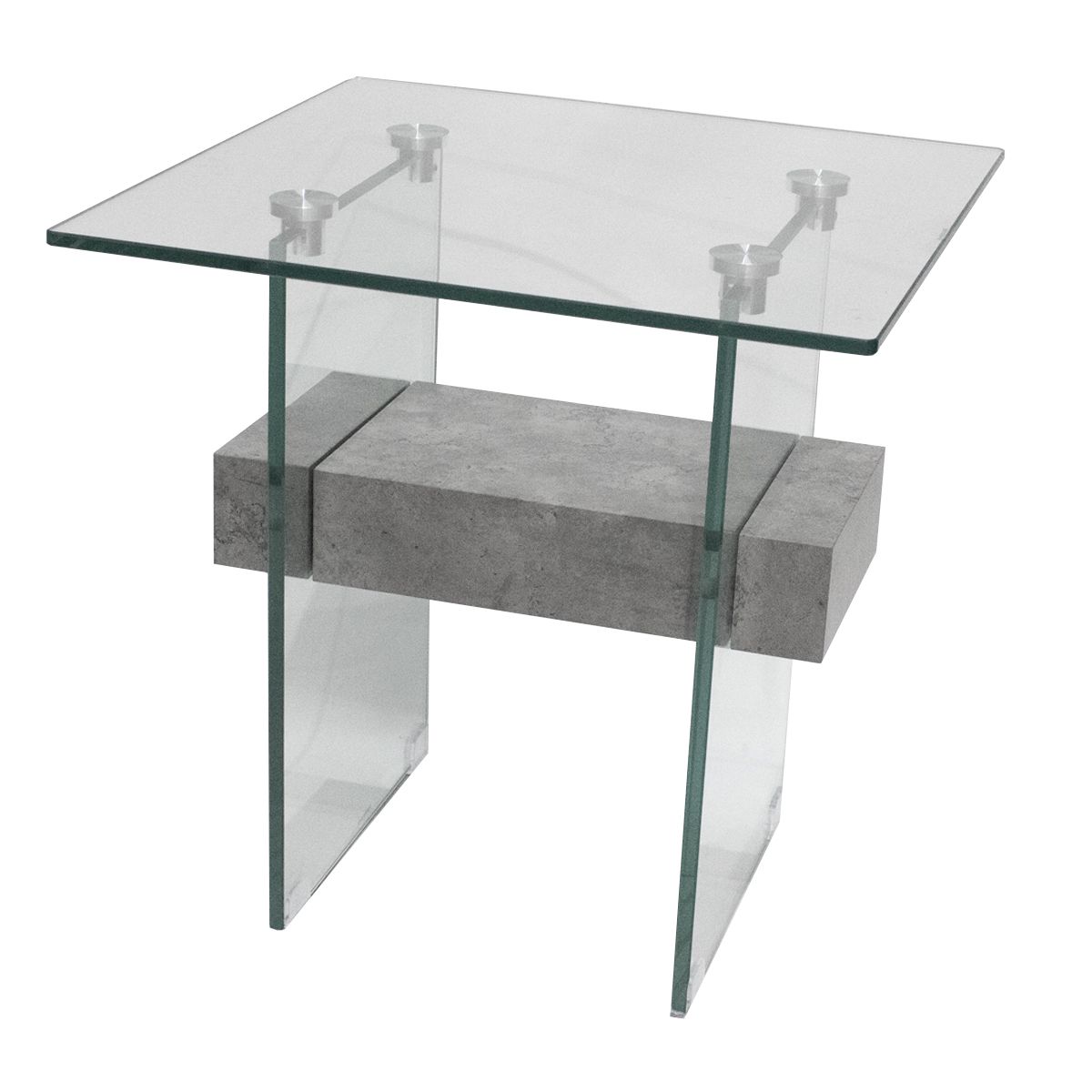 milan concrete concrete end table